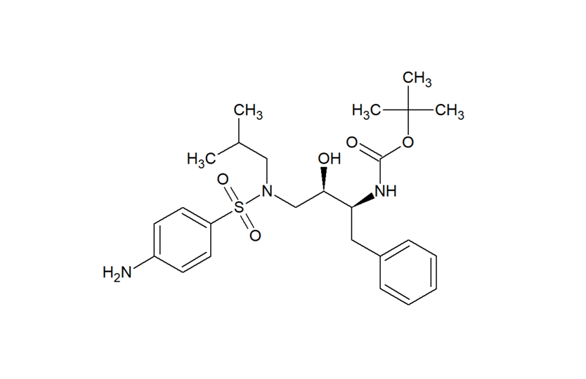 [(1S,2R)-1-Benzyl-2-hydroxy-3-[isobutyl-[(4-aminophenyl)sulfonyl]amino] propyl]carbamic acid ...